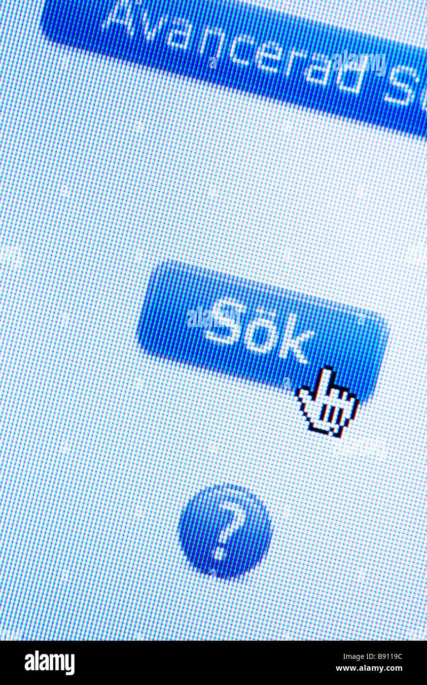 Search button on a computer monitor Stock Photo - Alamy