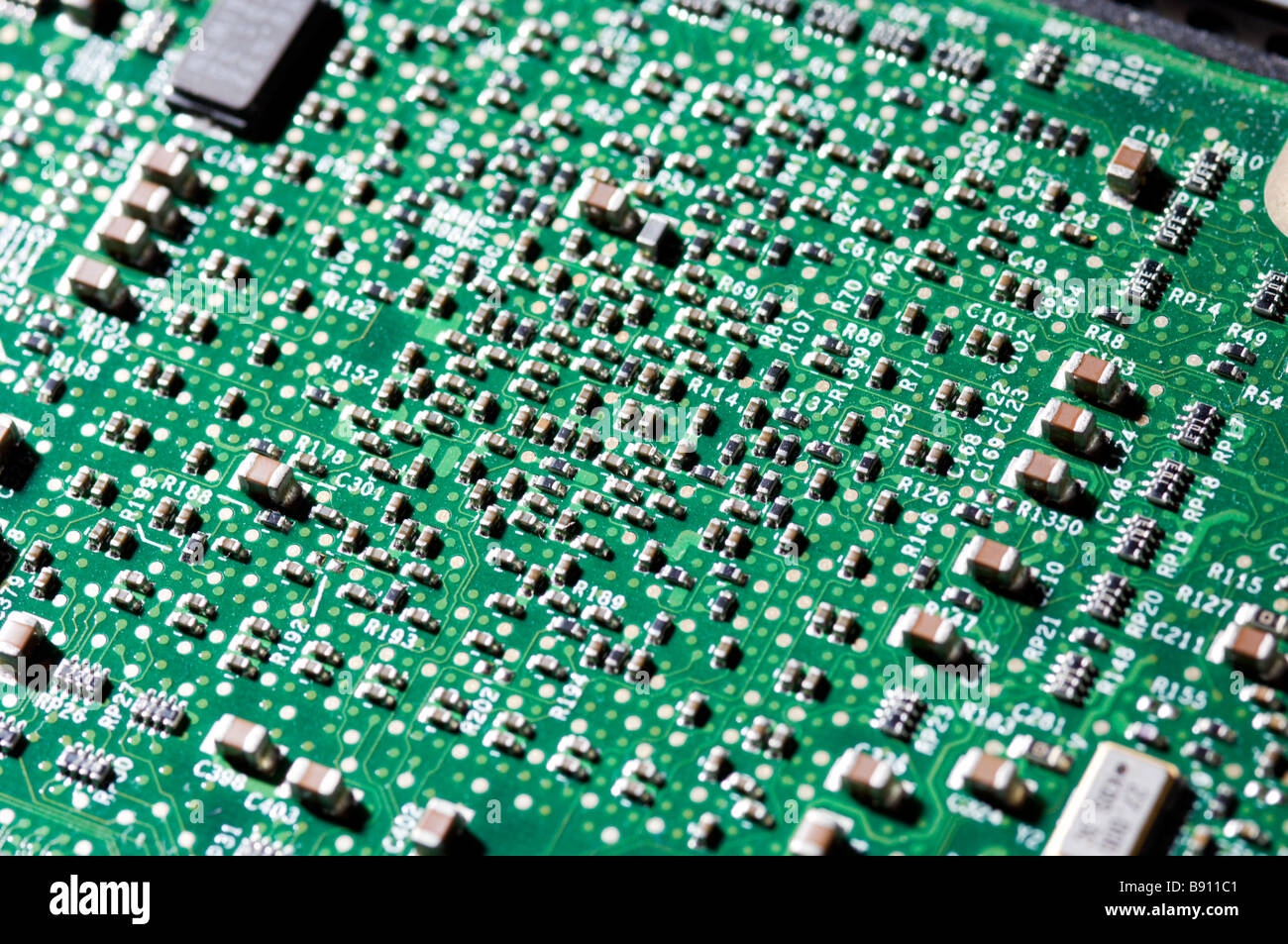 A printed circuit card close-up Stock Photo - Alamy