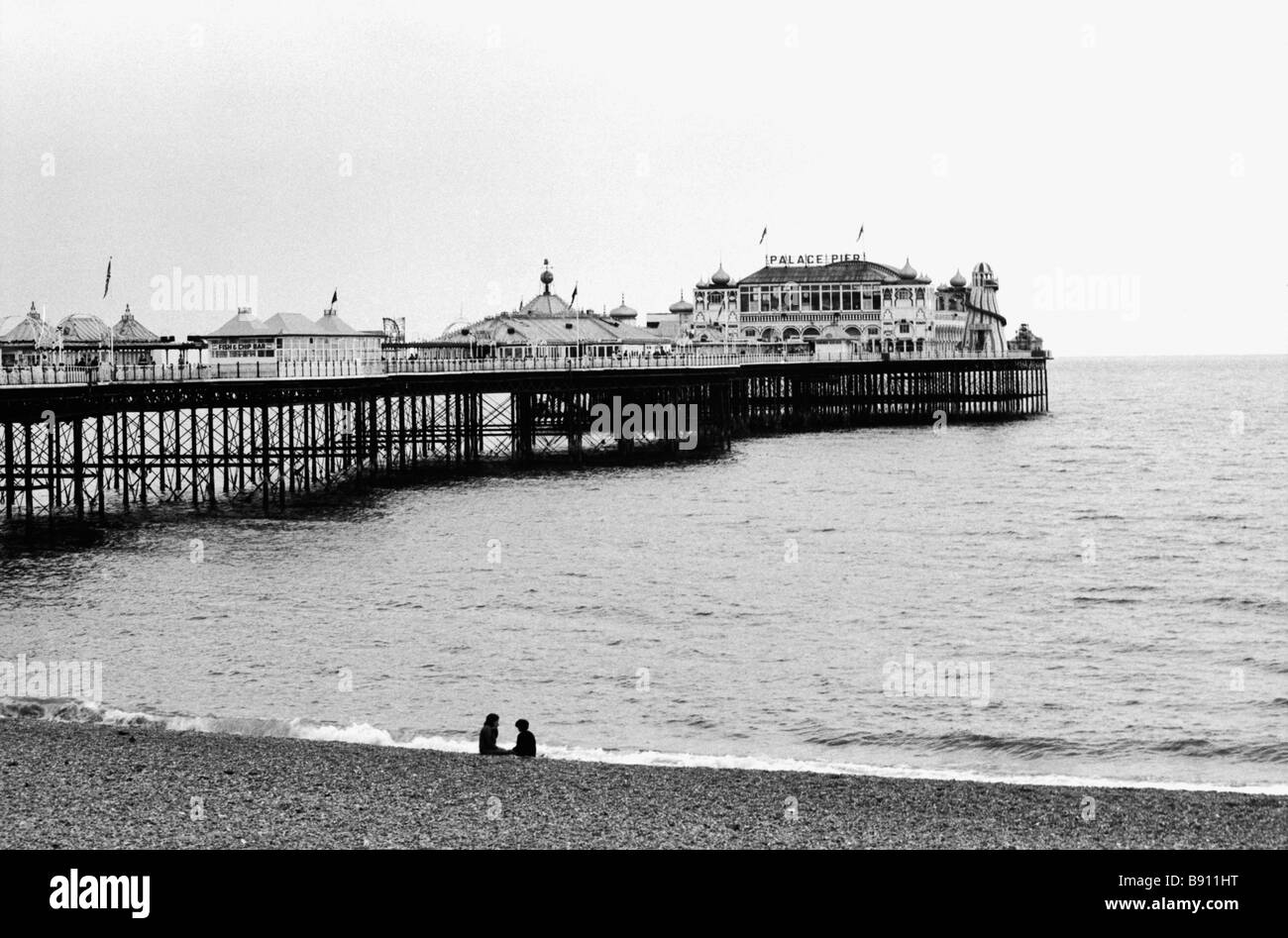 Brighton beach and pier Black and White Stock Photos & Images - Alamy