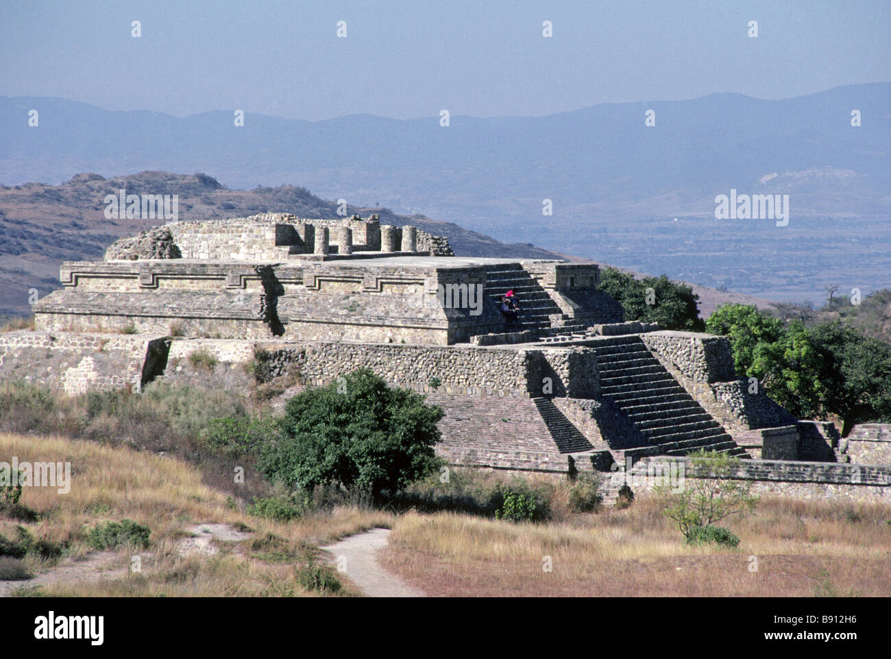 A view of one of the stone temples at Monte Alban a 1 000 year old ...