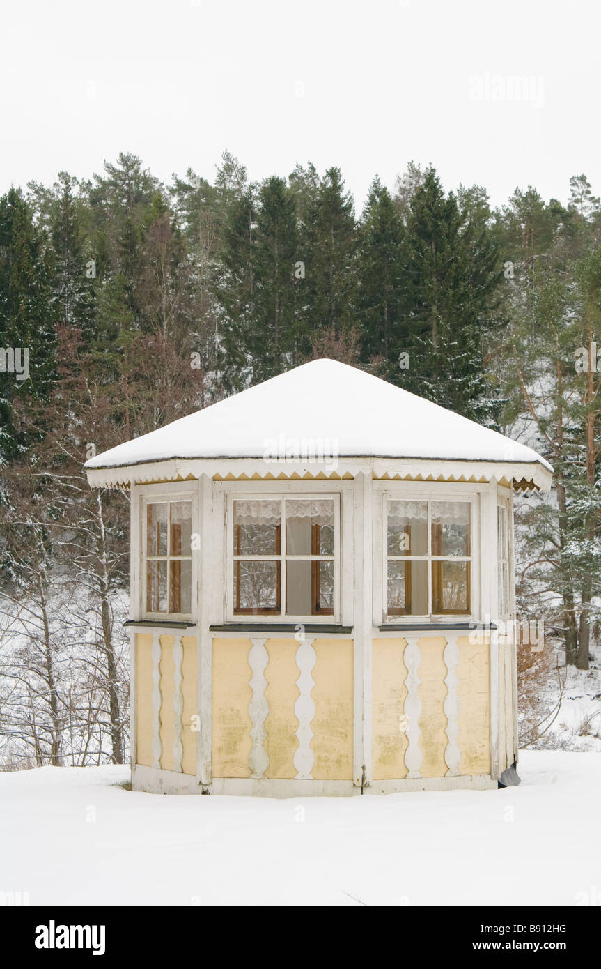 pavilion in snow Stock Photo - Alamy