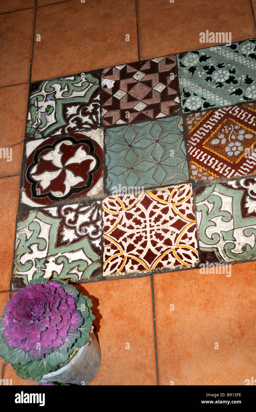 Old Tiles in Doorway in Rome Italy Stock Photo - Alamy