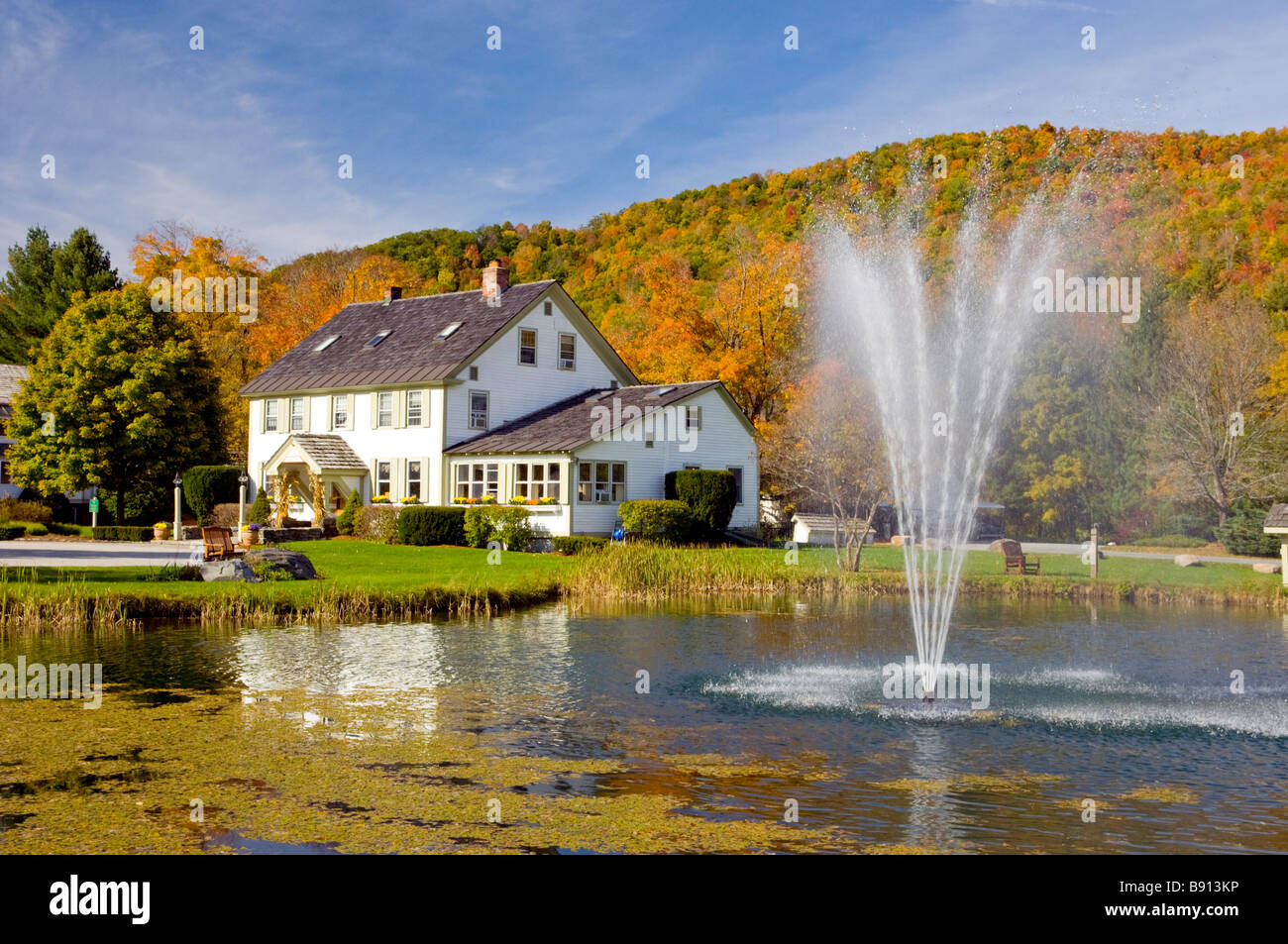 The hillsides of rural Vermont ablaze with fall foliage color Stock ...