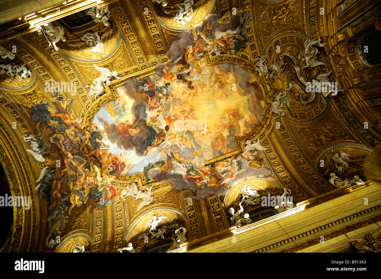 Gesu ceiling rome hi-res stock photography and images - Alamy