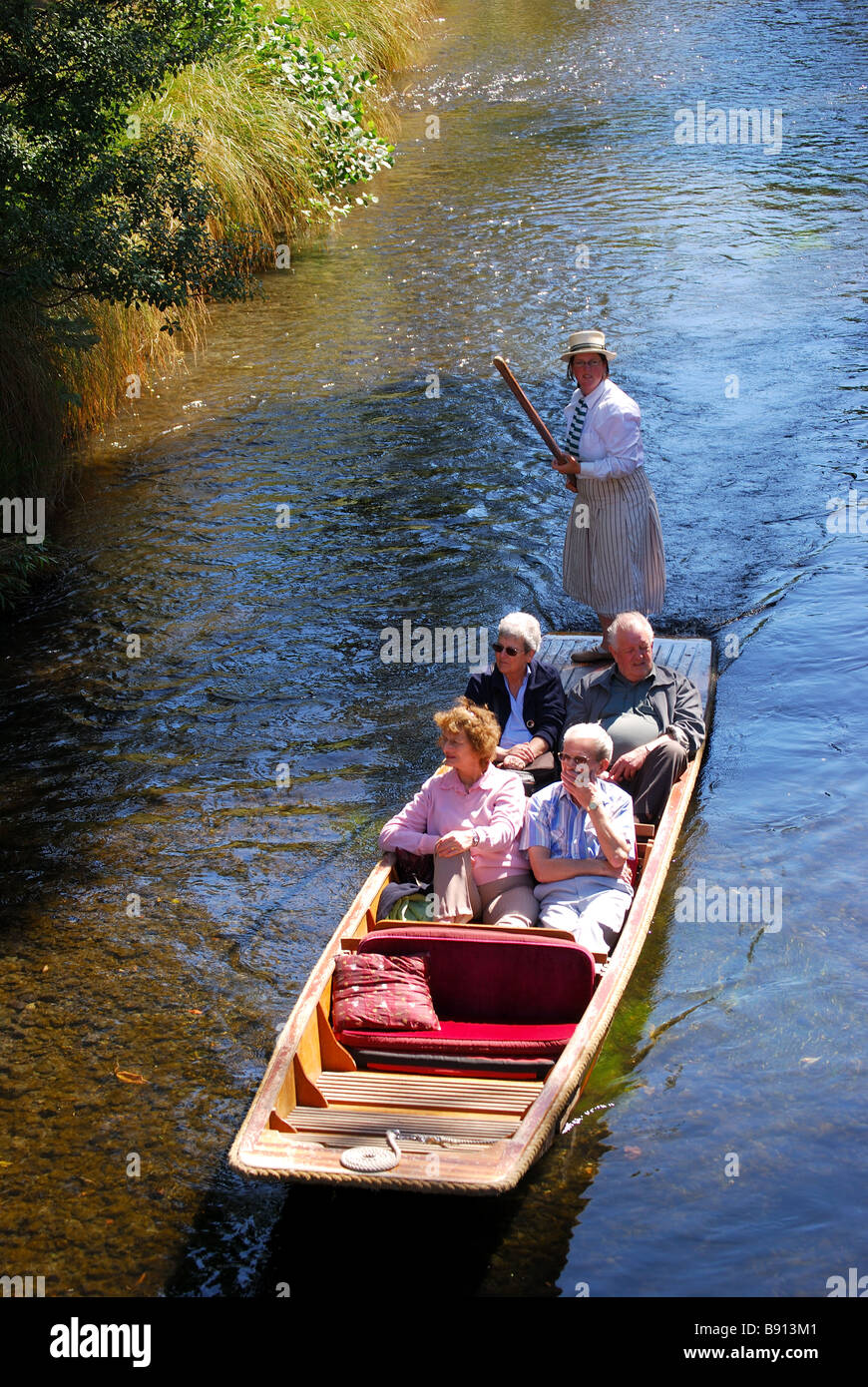 Punting on River Avon, Christchurch, Canterbury, South Island, New ...