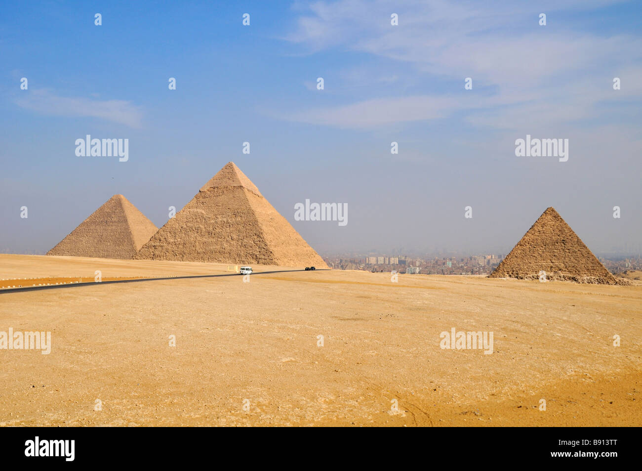 Pyramids in Giza seen from view point Egypt Stock Photo - Alamy