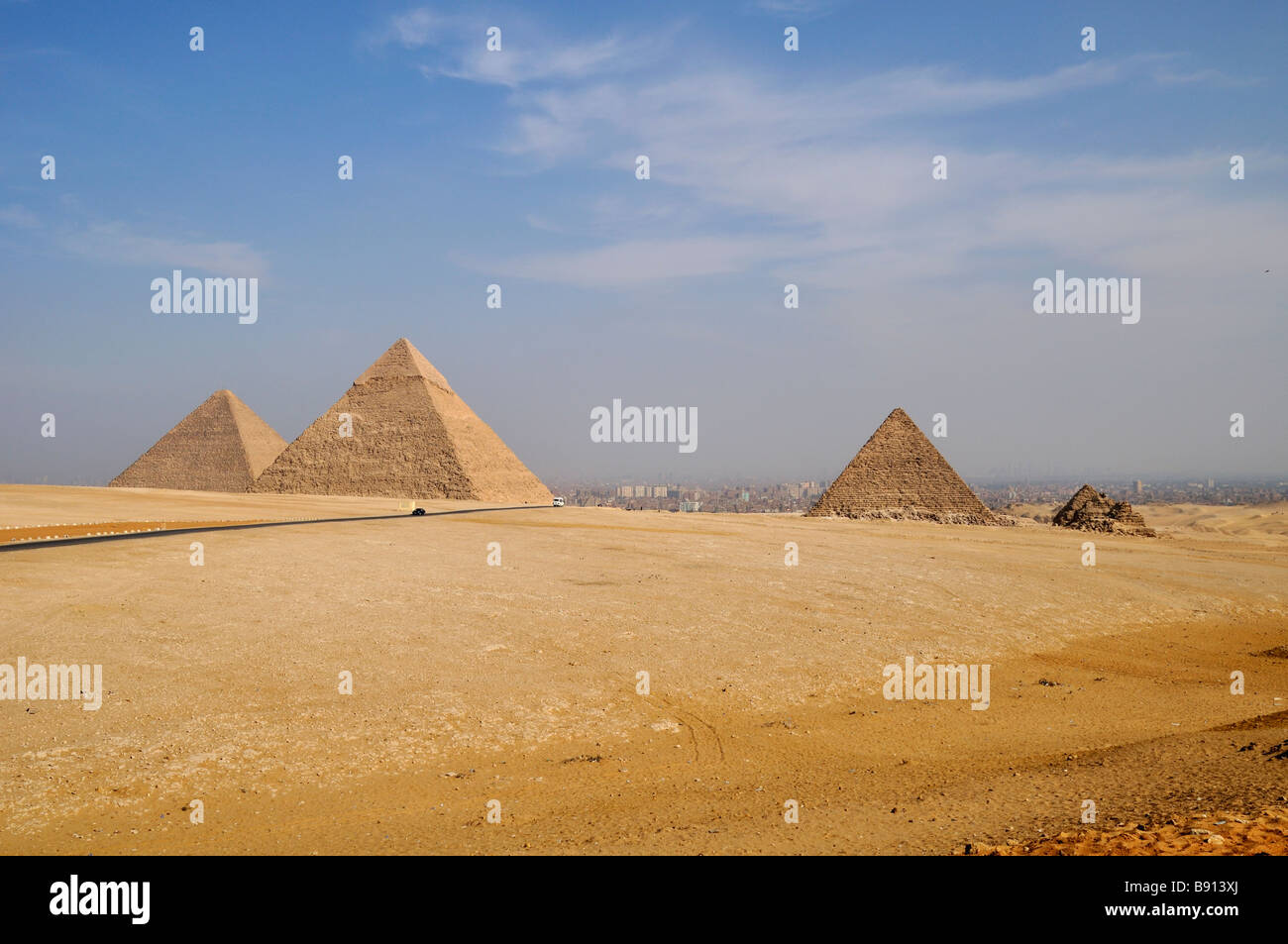 Pyramids in Giza seen from view point Egypt Stock Photo - Alamy