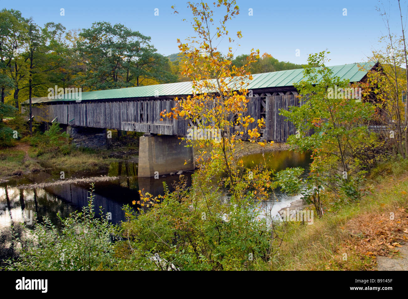 The Scott covered bridge near Townsend Vermont USA Stock Photo - Alamy