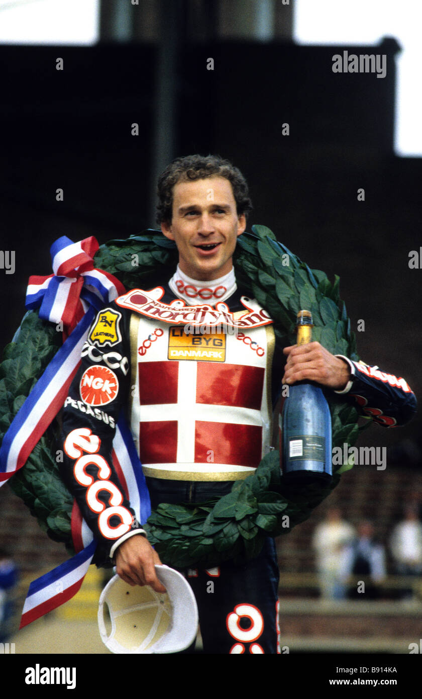 World Speedway Champion Hans Nielsen in Amsterdam Holland 6 9 1987 ...