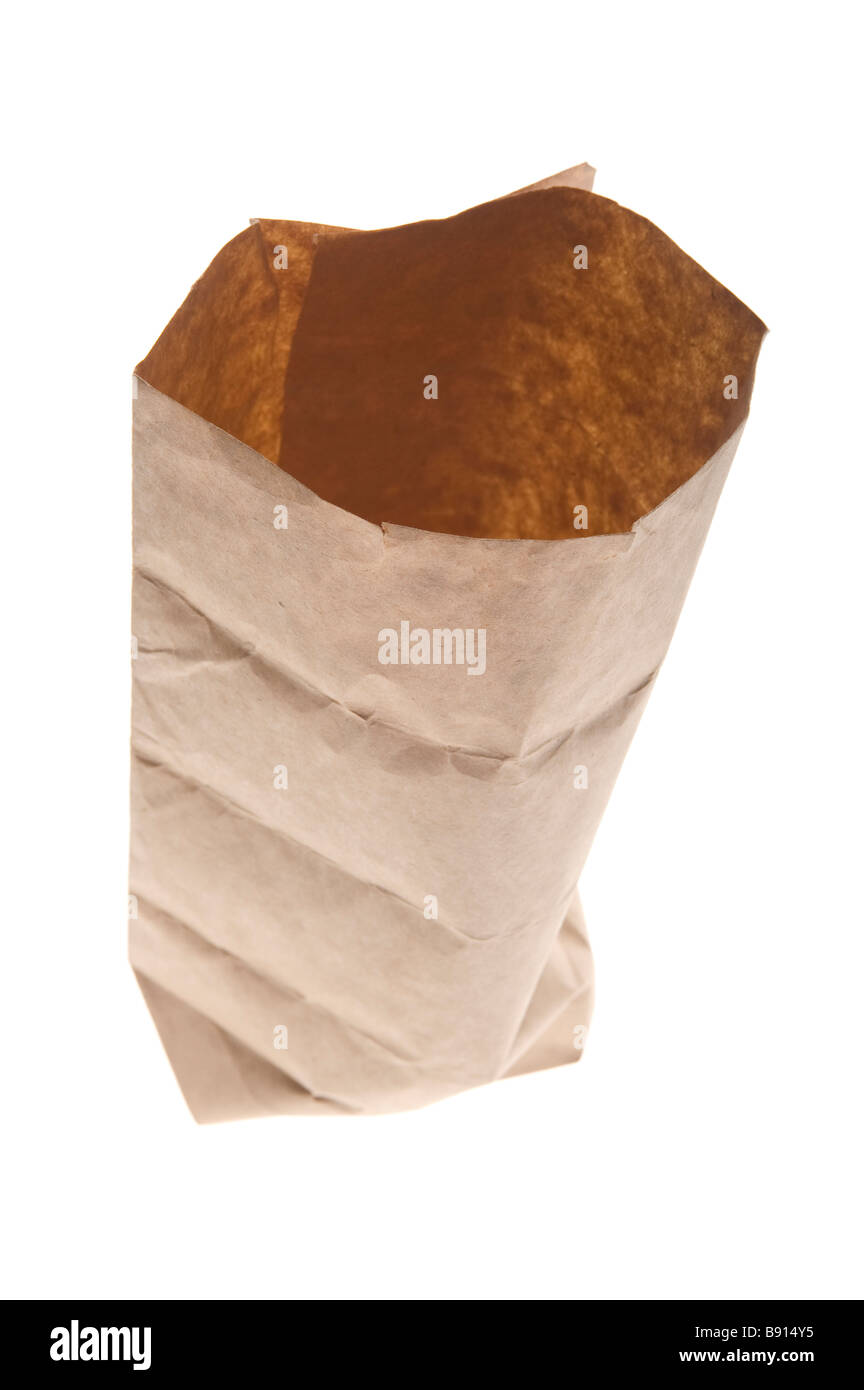 object on white paper bag close up Stock Photo - Alamy