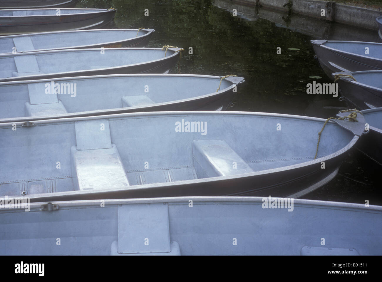 Row of Row Boats Stock Photo - Alamy