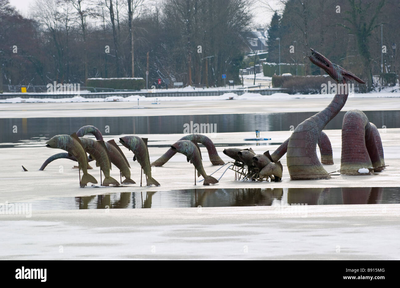 Fabulous Water Beast in The Lake at Llandrindod Wells Powys Mid Wales ...