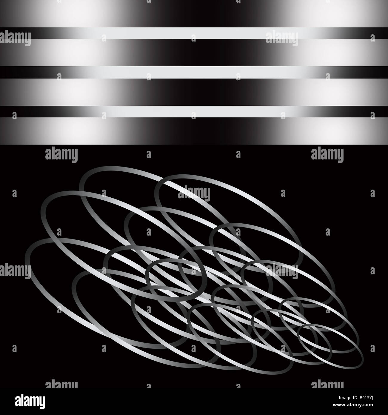 Abstract Silver on Black Stock Photo - Alamy