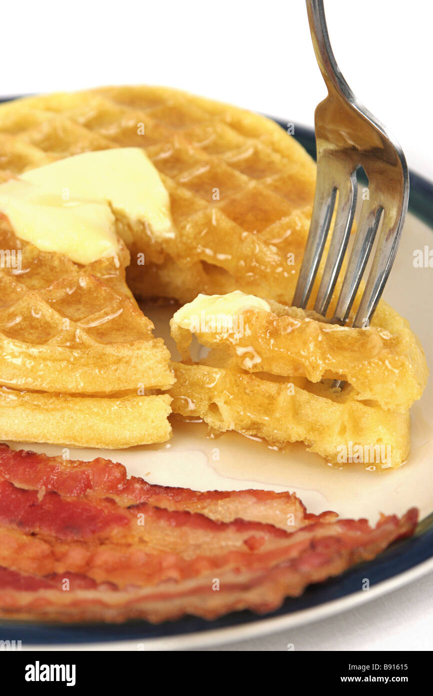 Waffles Breakfast Bacon Stock Photos & Waffles Breakfast Bacon Stock ...