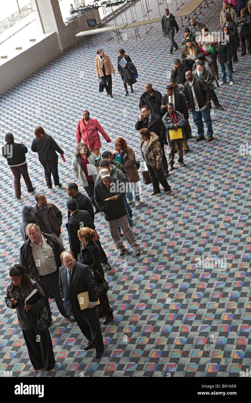 Unemployed People Look for Work at Job Fair Stock Photo - Alamy