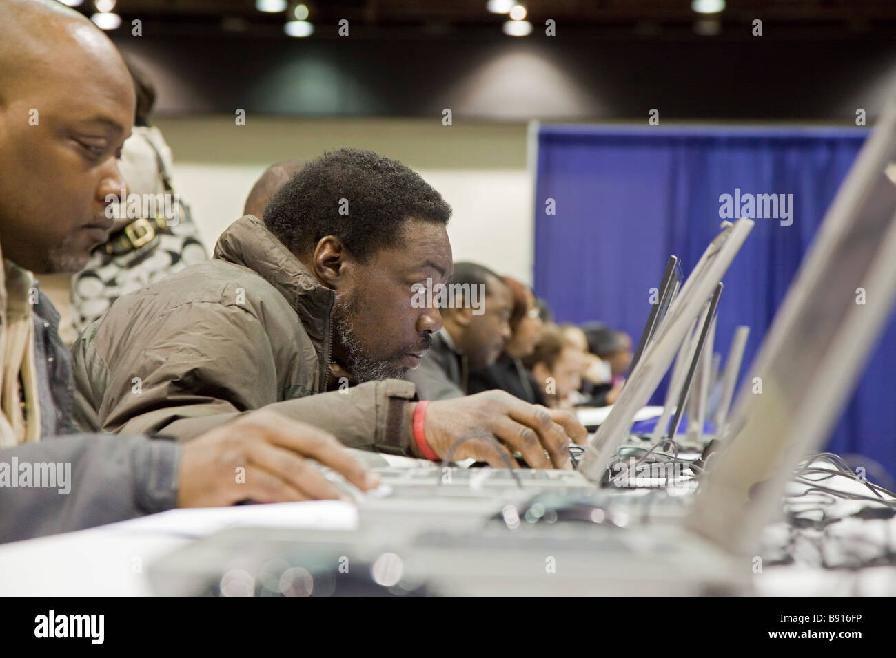 Unemployed People Look for Work at Job Fair Stock Photo - Alamy