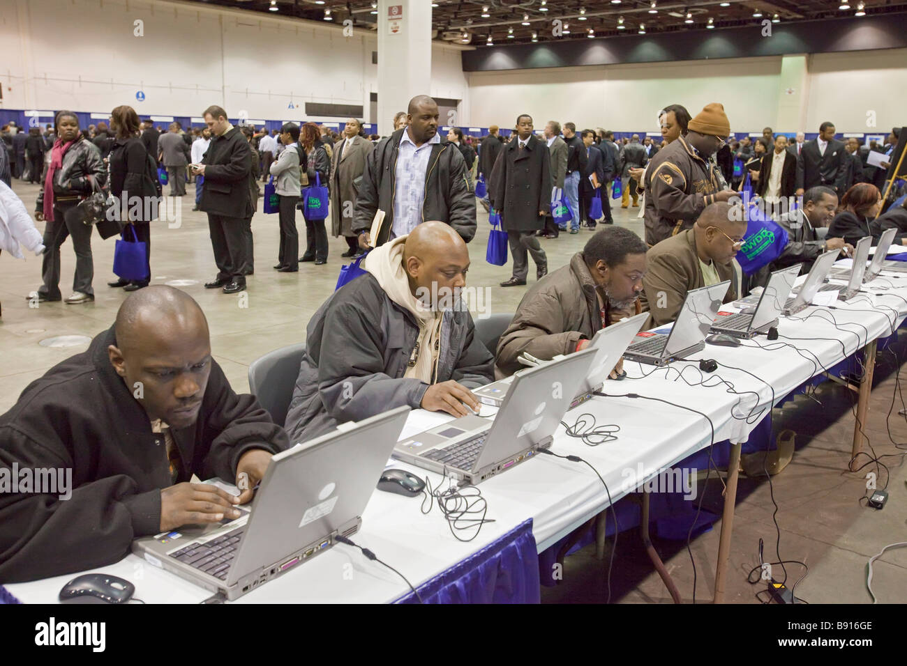 Unemployed People Look for Work at Job Fair Stock Photo - Alamy