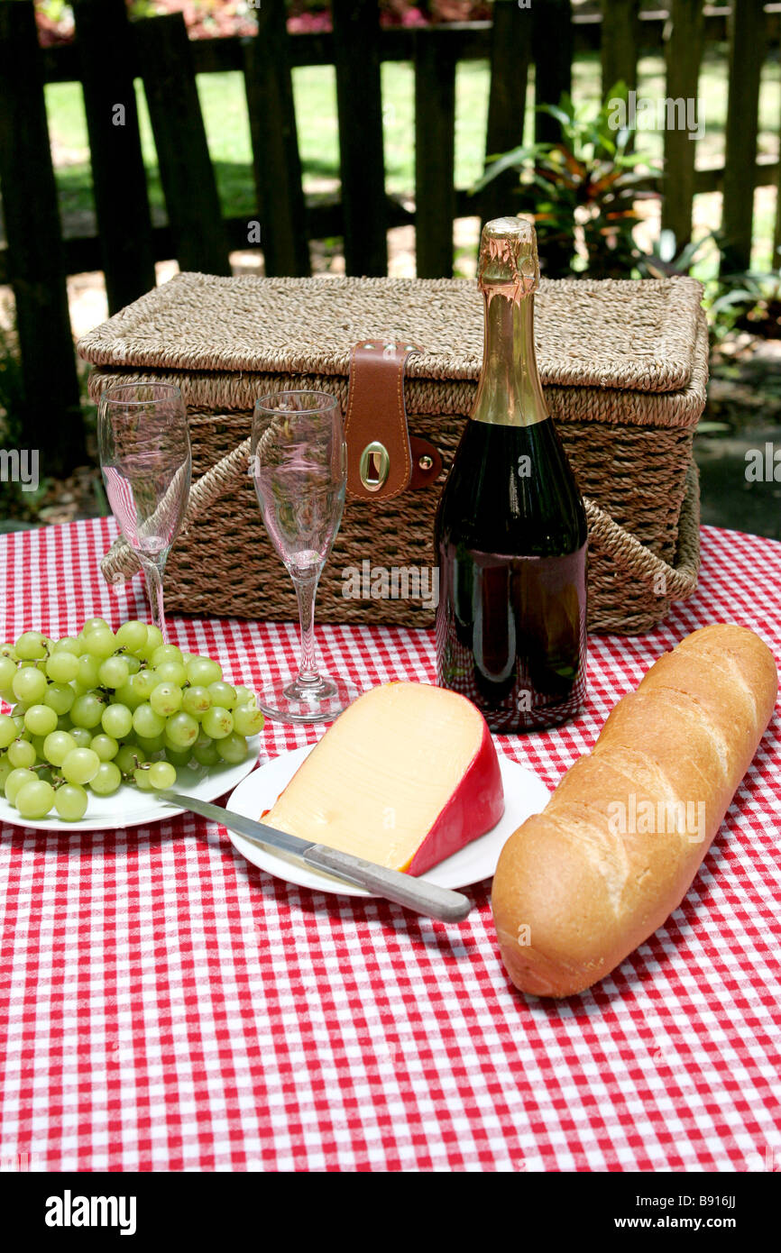 A vertical view of a picnic for two in the country Stock Photo - Alamy