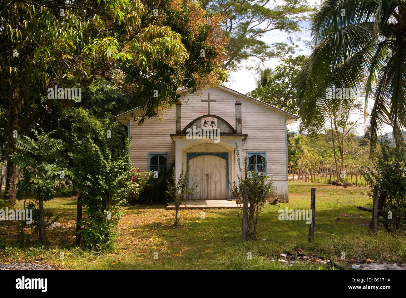 A small wooden roadside church in Arbolito on the Hyw185 on the ...