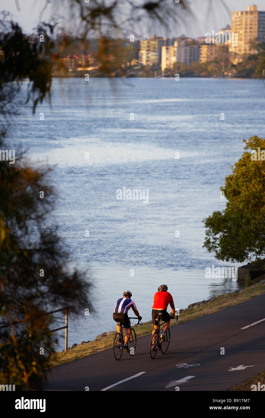 Cycling along brisbane river hi-res stock photography and images - Alamy