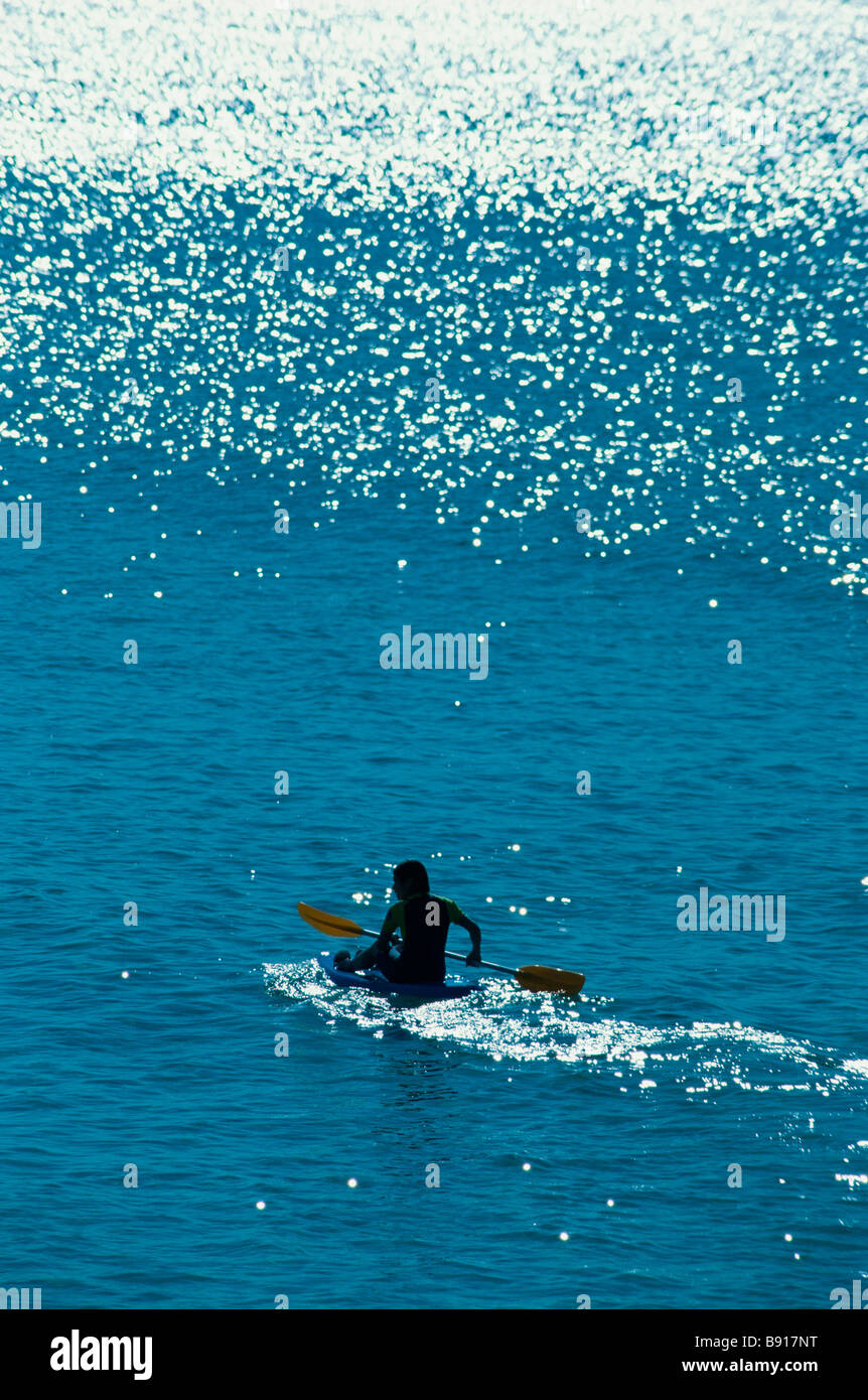 Man on surf ski Stock Photo - Alamy