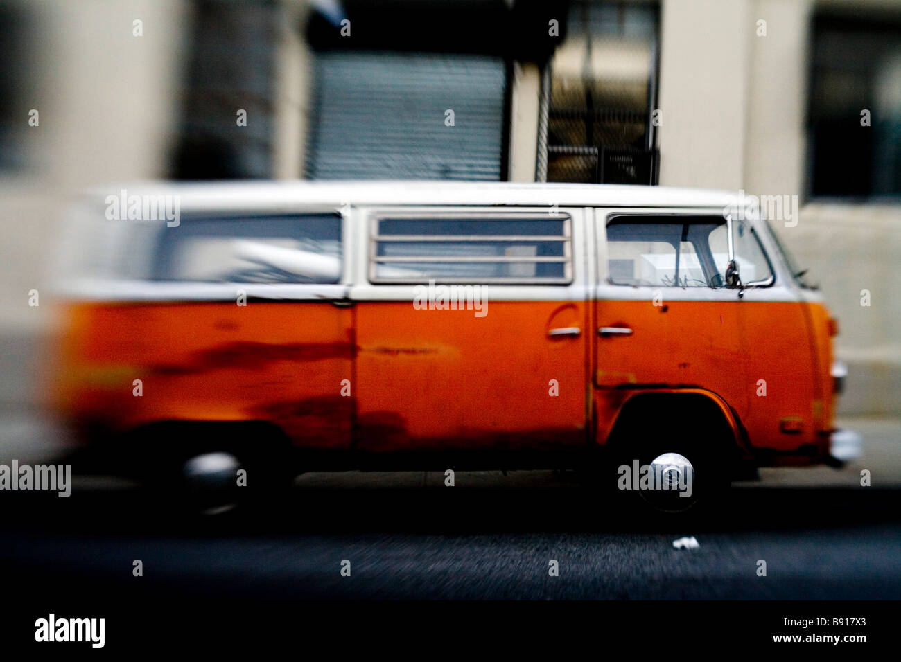 Old orange van hi-res stock photography and images - Alamy
