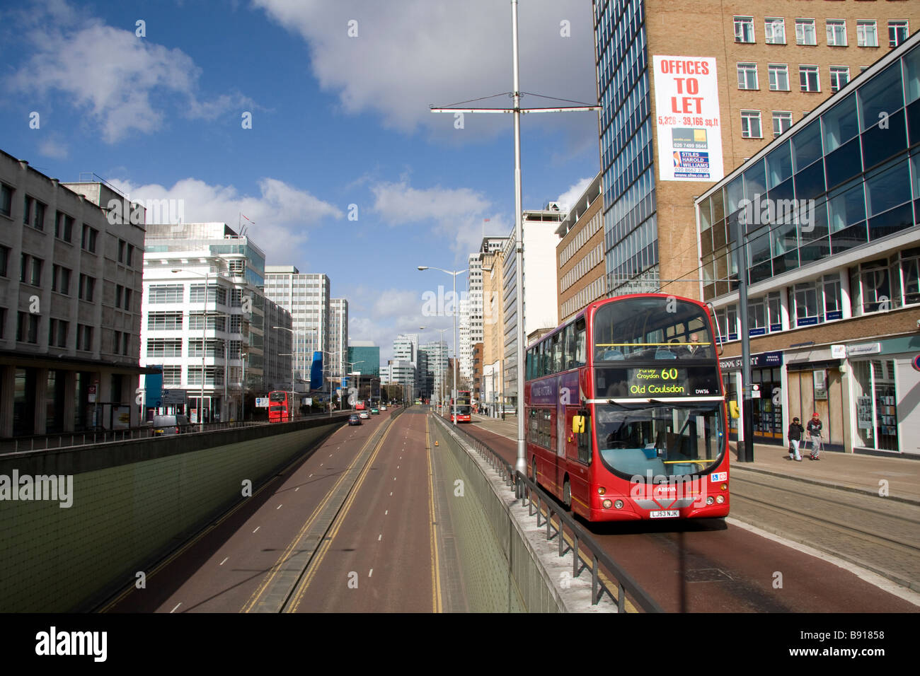 Wellesley Road and the Croydon Underpass Stock Photo - Alamy