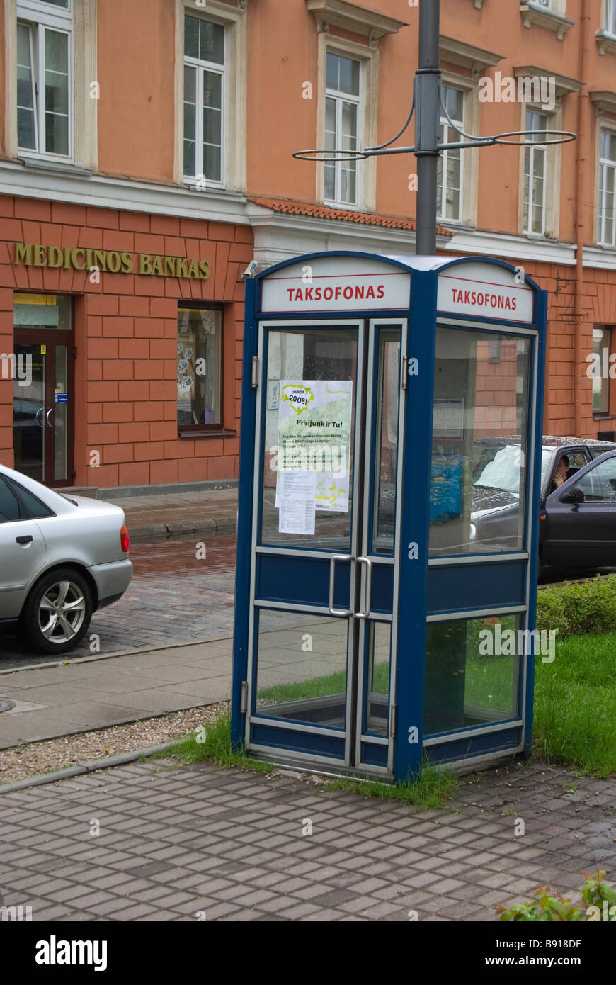Phone booth in Vilnius, Lithuania Stock Photo - Alamy