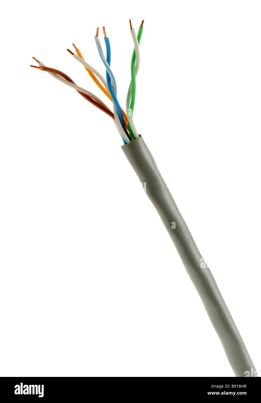 Cable twisted pair For connection of a computer with the Internet Stock ...