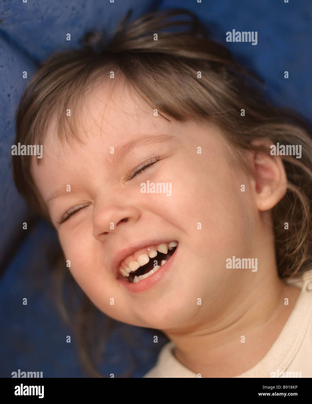 Children s laughter A portrait of the girl close up Stock Photo - Alamy