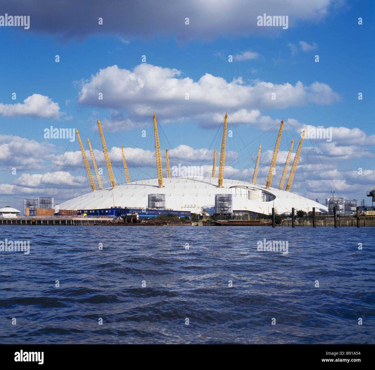 Millennium Dome Near Completion, Greenwich, river Thames London Stock ...