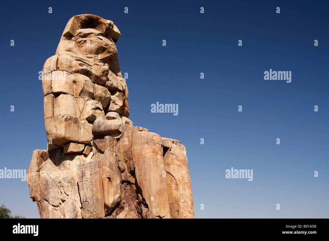 Colossi of Memnon, massive stone statue of Pharaoh Amenhotep III, "West ...
