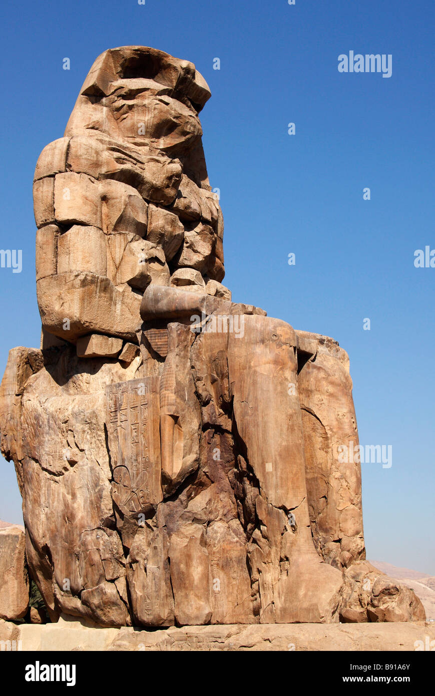 Colossi of Memnon, massive stone statue of Pharaoh Amenhotep III, "West ...