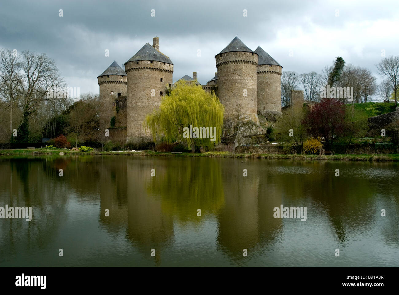 Castle at Lassay-les-Châteaux , Mayenne , France Stock Photo - Alamy