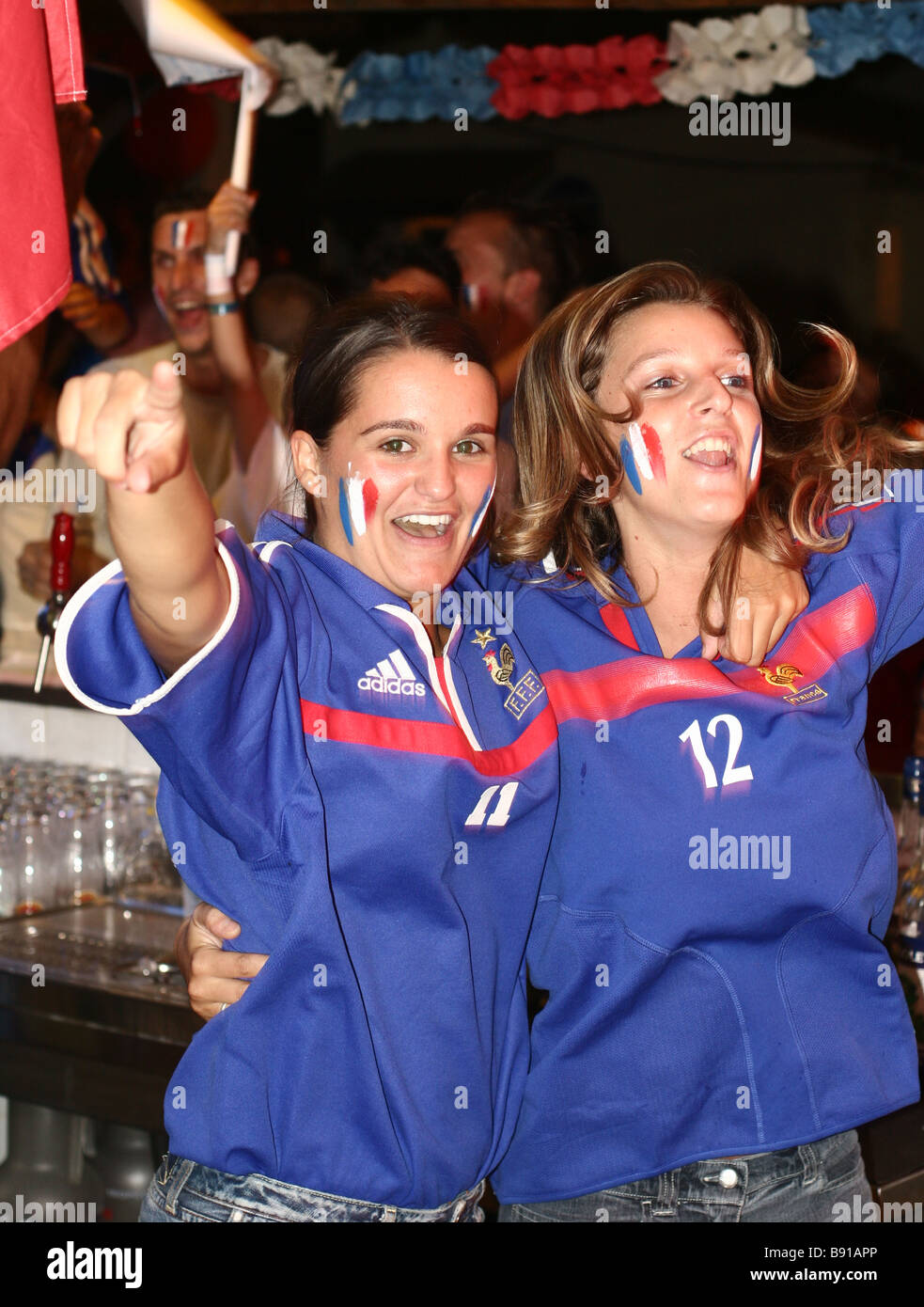 French supporters during the European football championship Stock Photo ...