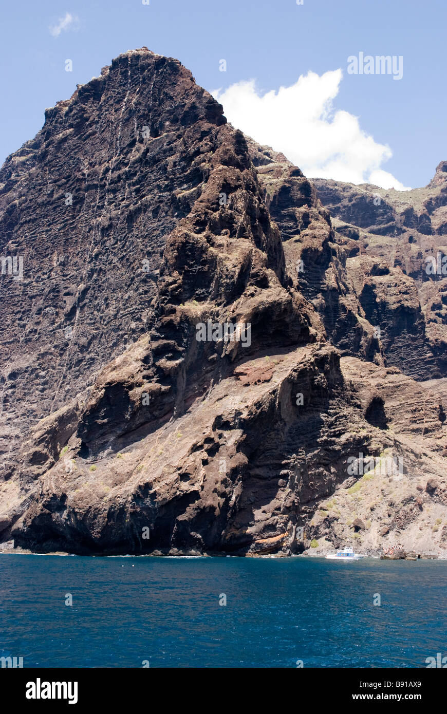 Impressive rocks falling into the ocean at the north of Tenerife ...
