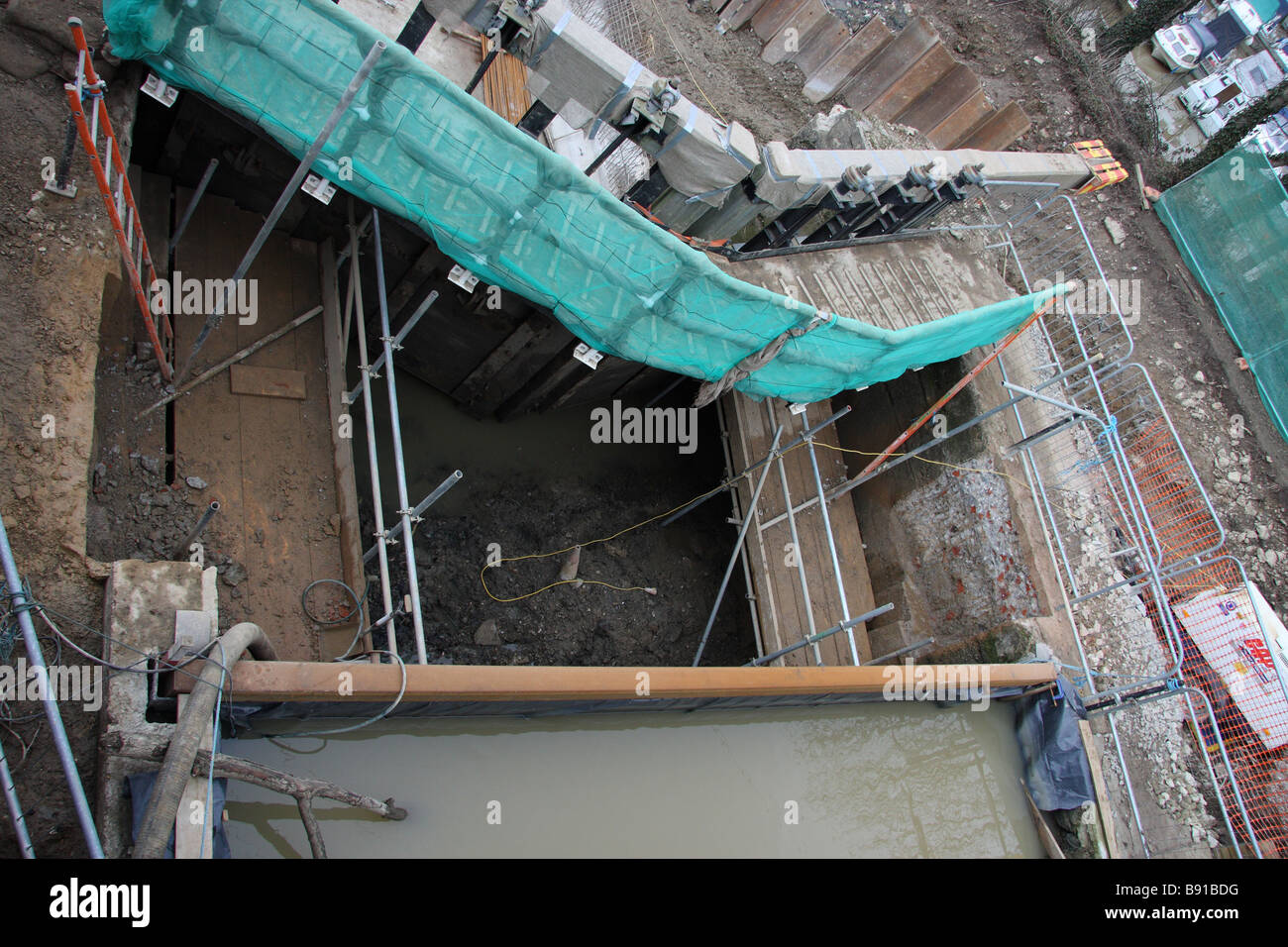 building construction site works lock wall replacement refurbishment ...