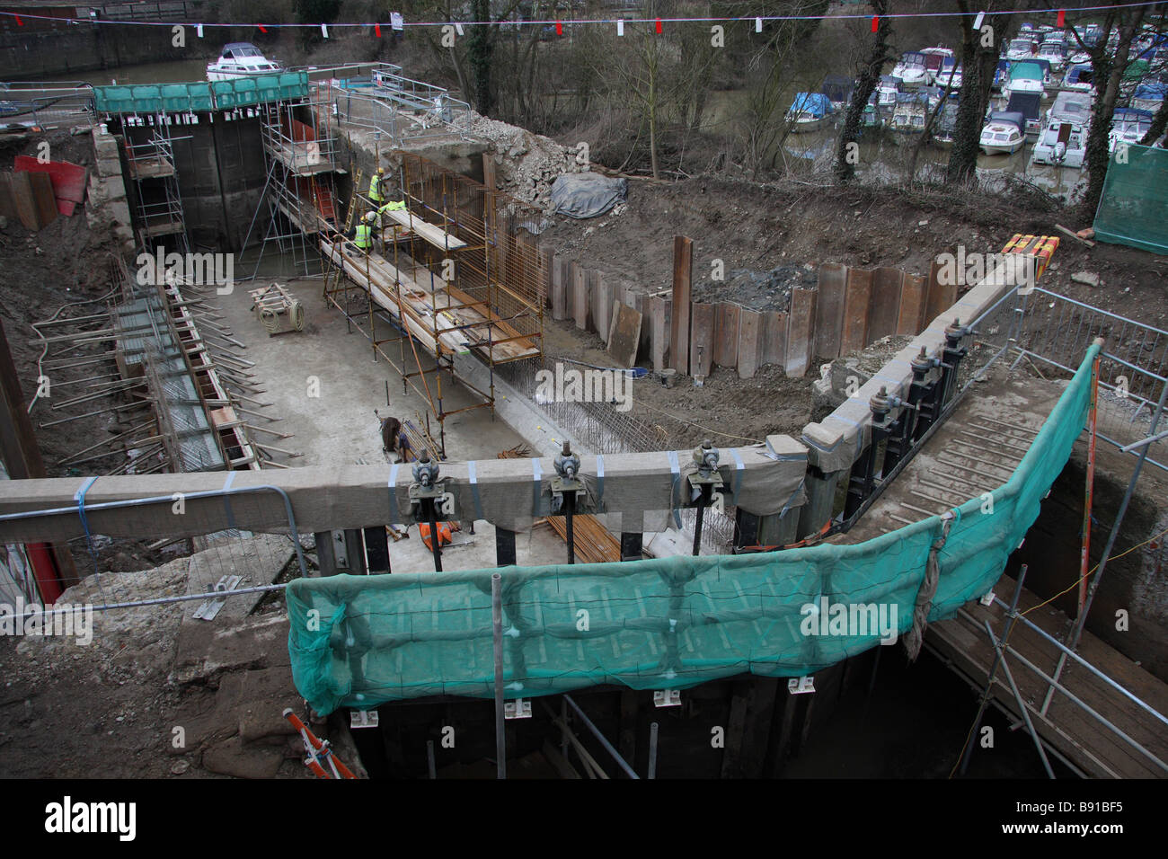 building construction site works lock wall replacement refurbishment ...