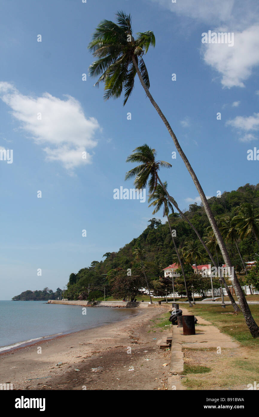 Kep beach, Cambodia. A small strip of gravelly sand, not as idyllic as ...