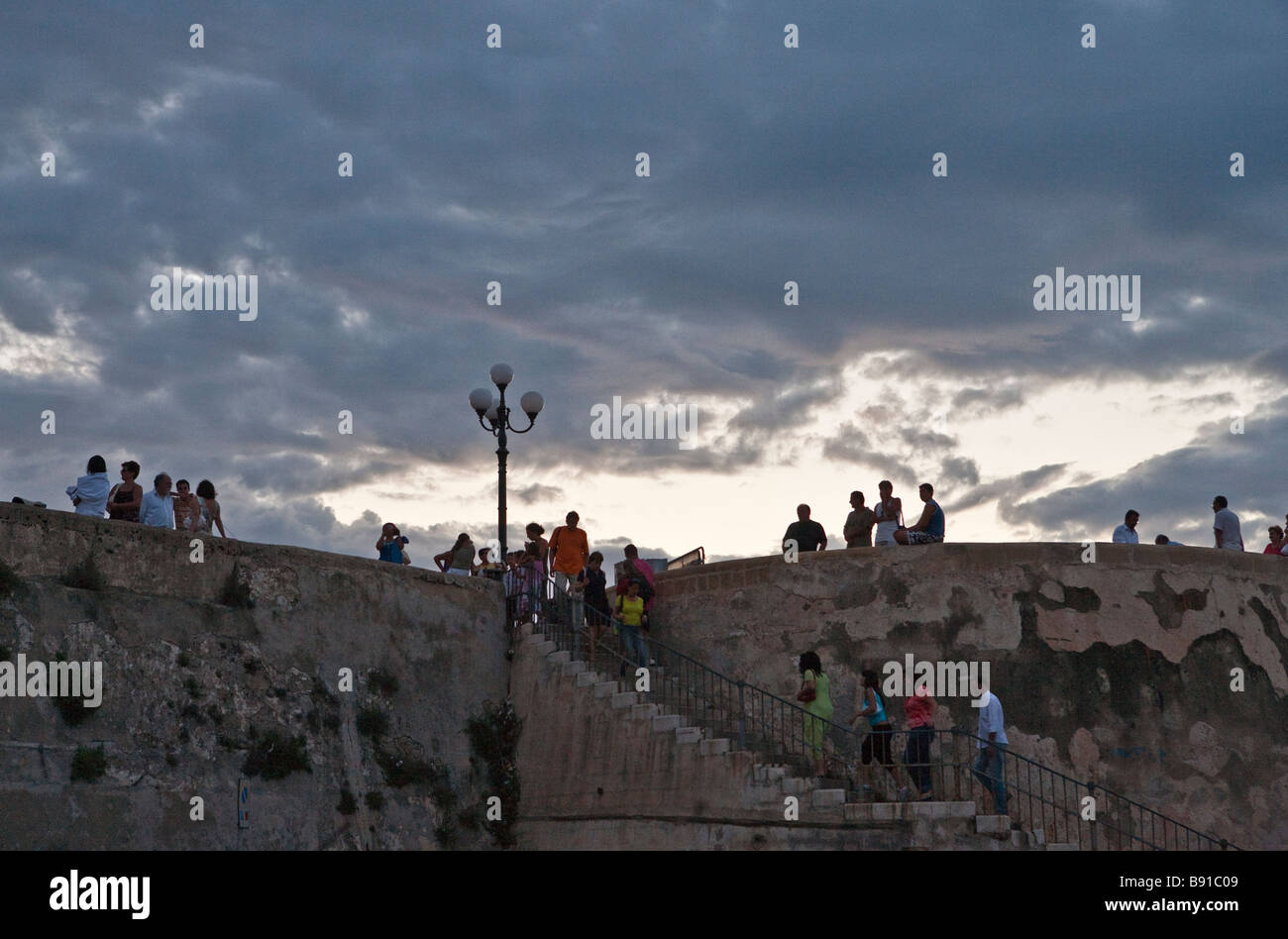 Italy Gallipoli the bastion on the sea front Stock Photo - Alamy