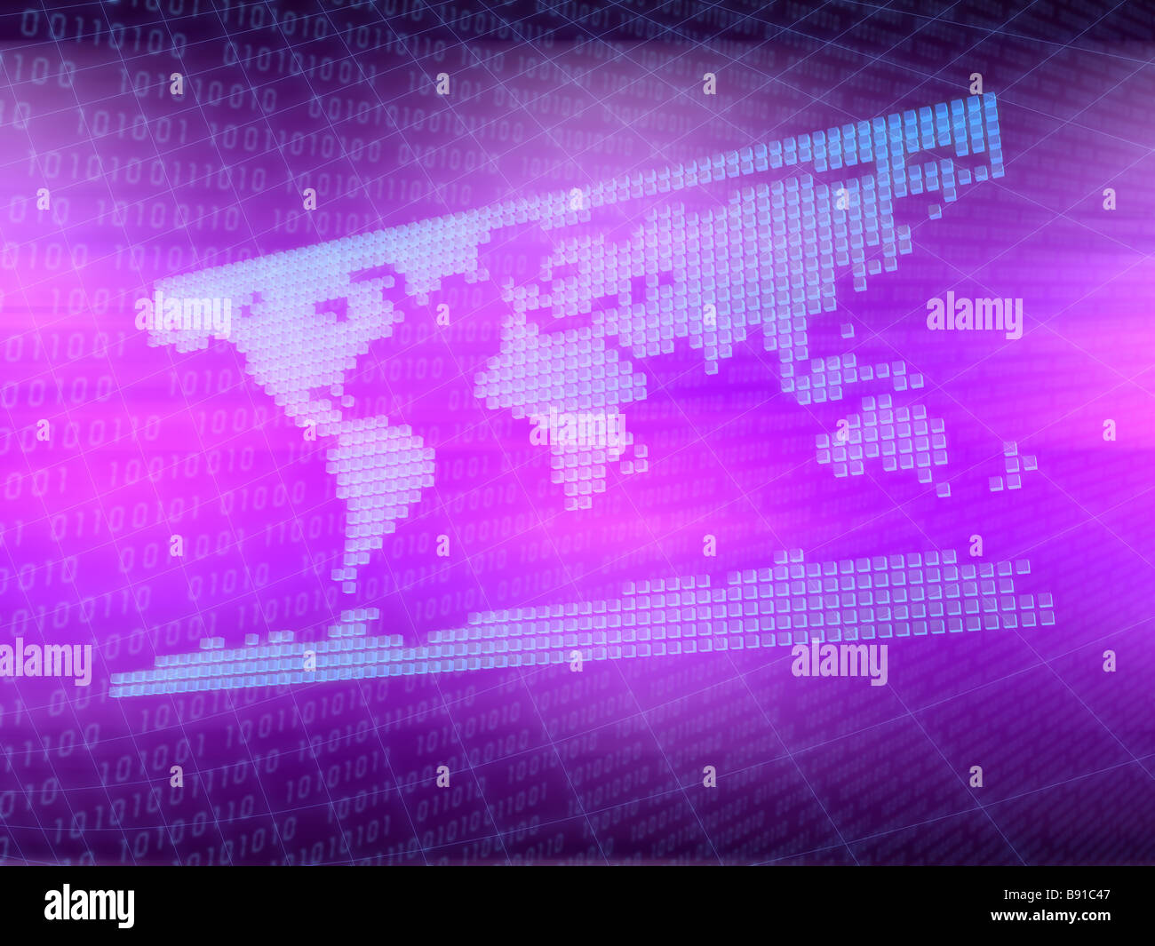Wireframe worldmap hi-res stock photography and images - Alamy