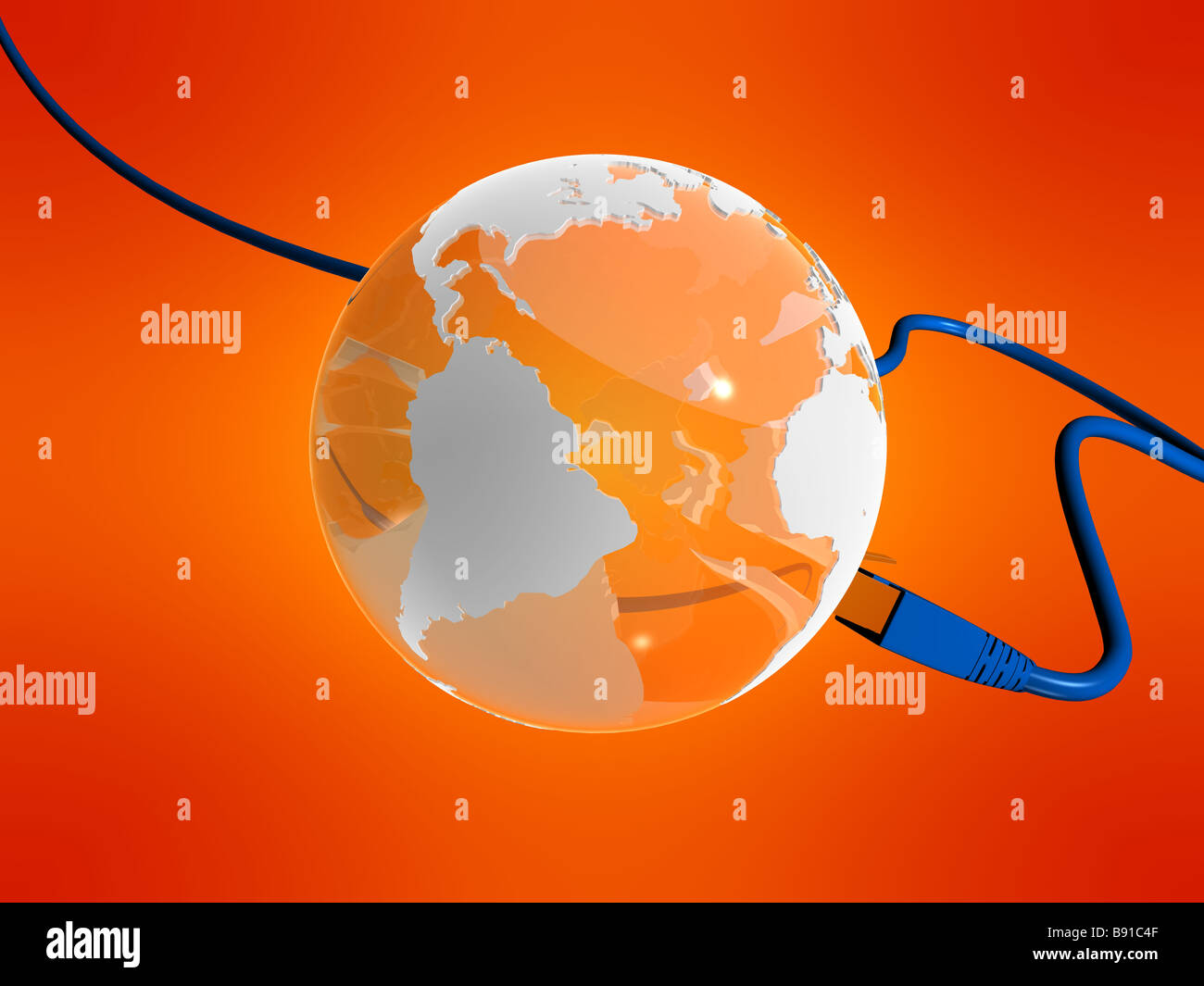 Globe network map hi-res stock photography and images - Alamy