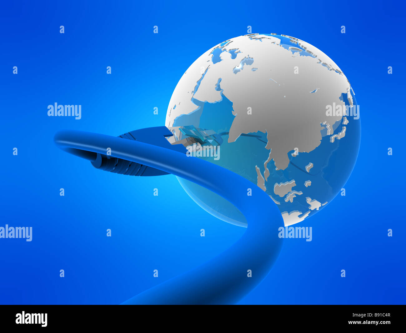 Global network cable map hi-res stock photography and images - Alamy