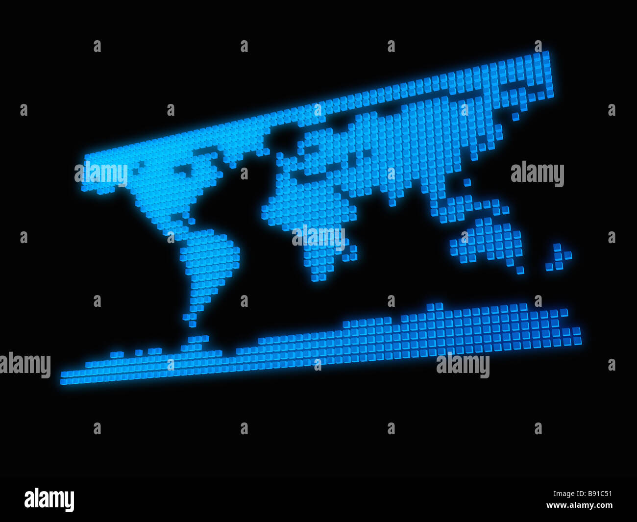 Blue map hi-res stock photography and images - Alamy