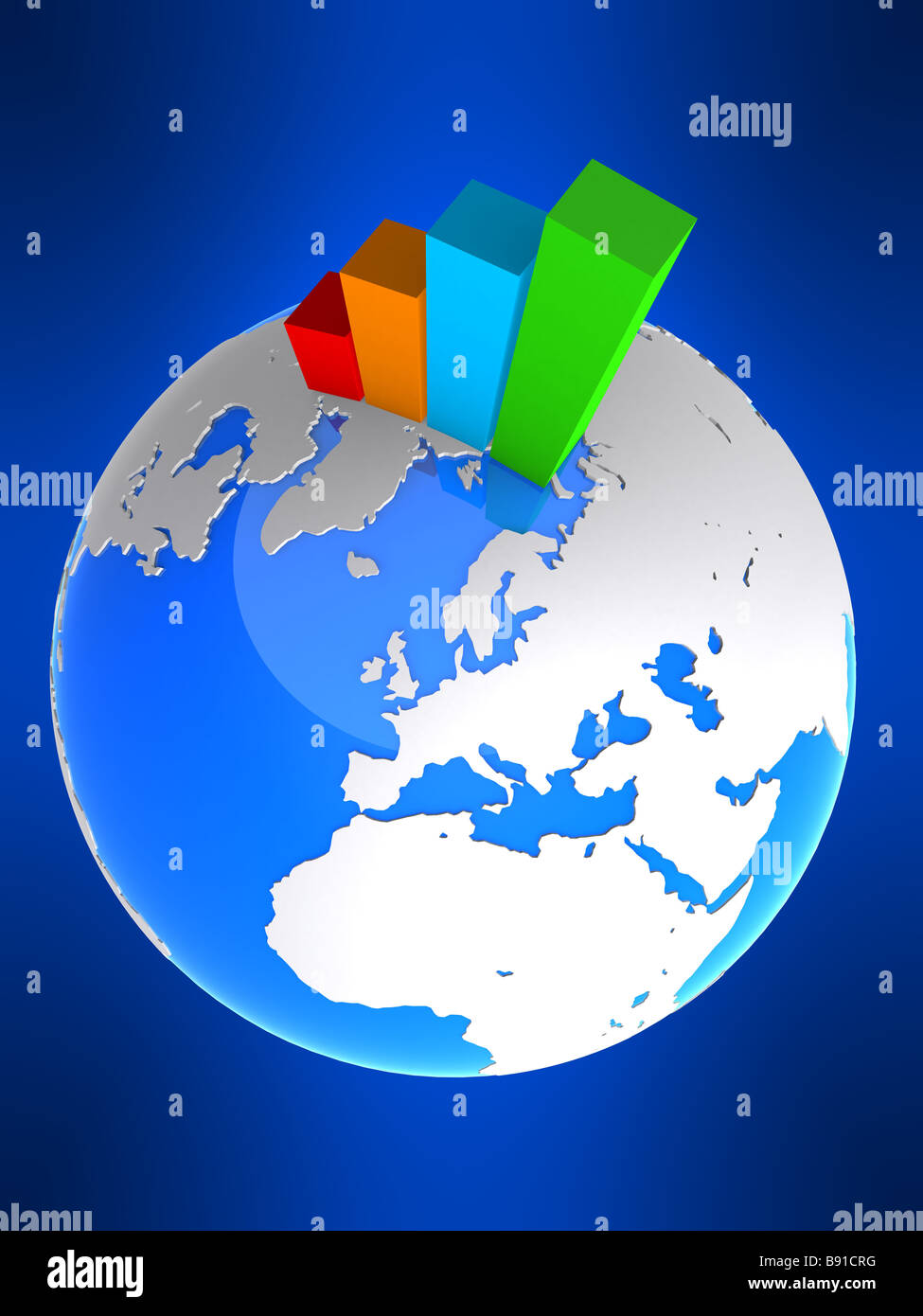 Globe and bar graph hi-res stock photography and images - Alamy