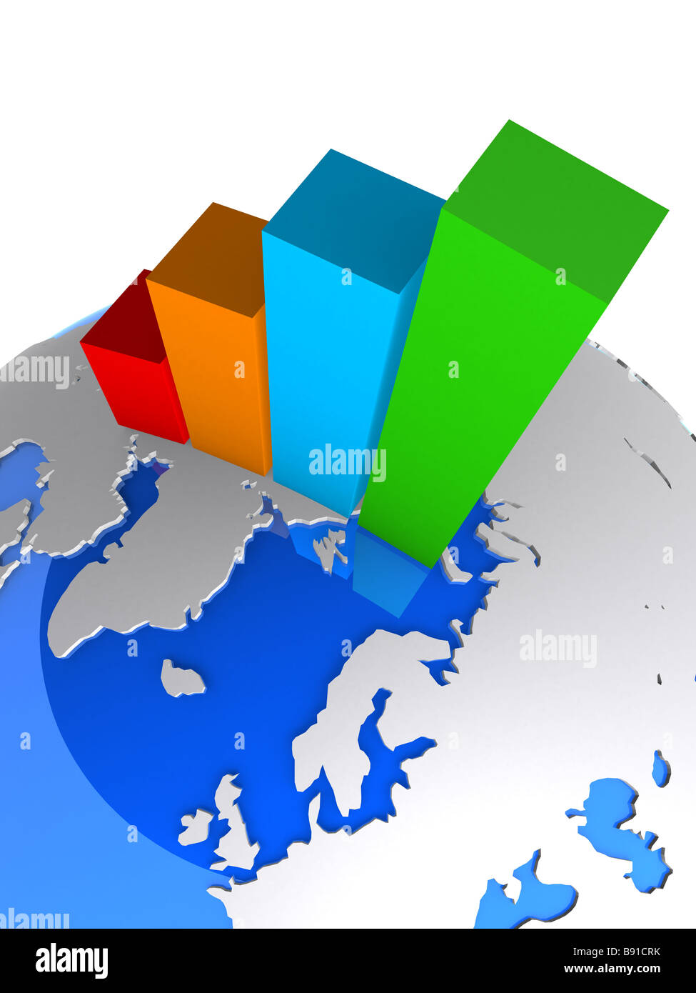 Globe and bar graph hi-res stock photography and images - Alamy