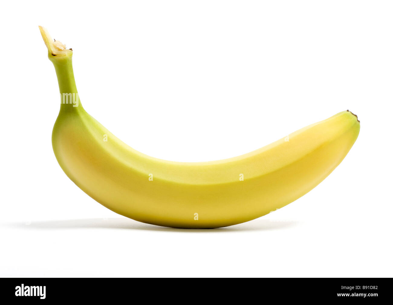 Banana on white background Stock Photo - Alamy
