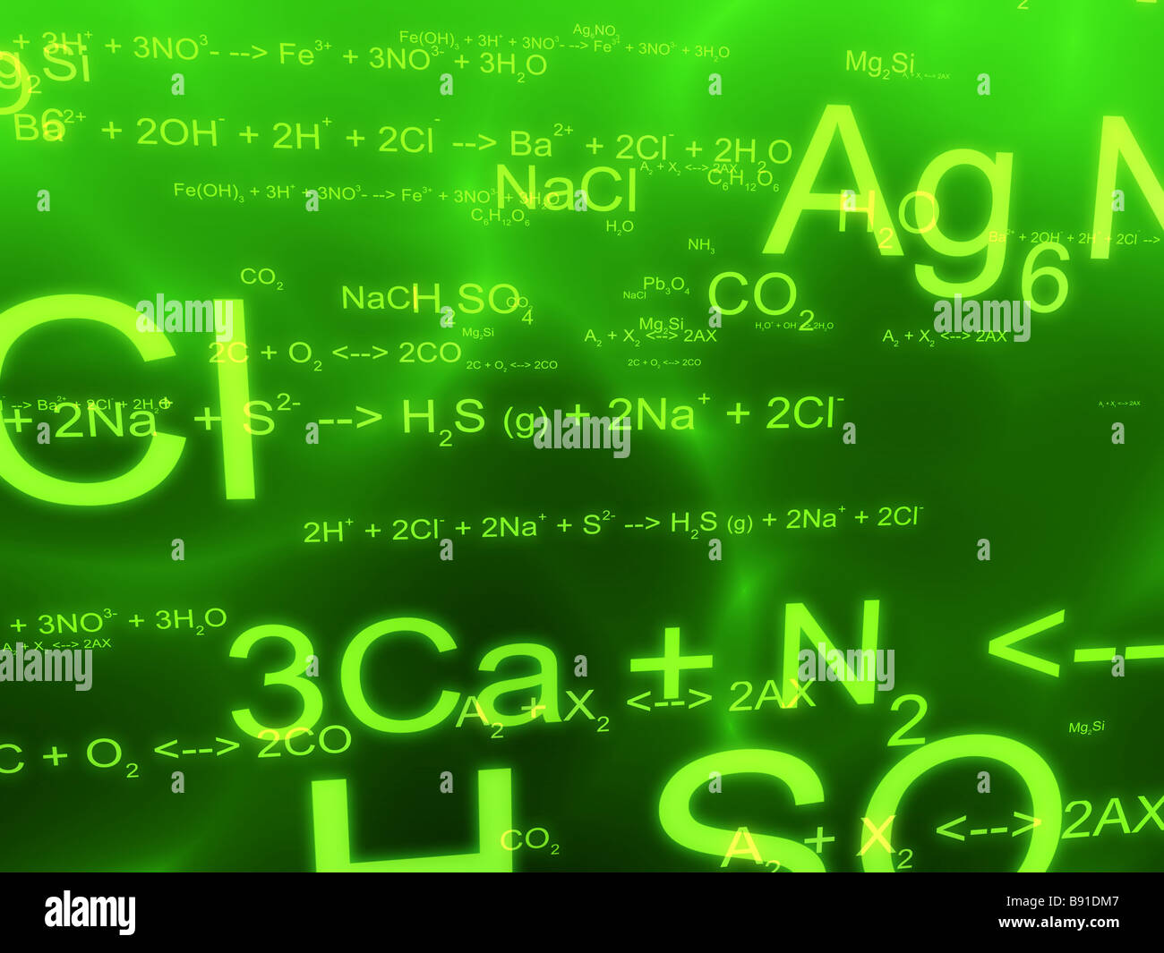 Science green bubbles hi-res stock photography and images - Alamy