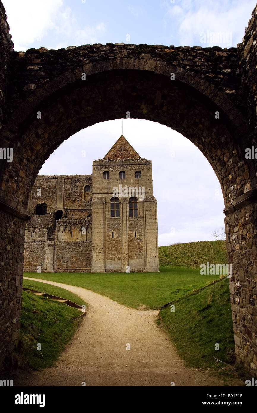 Castle Rising through archway Stock Photo - Alamy