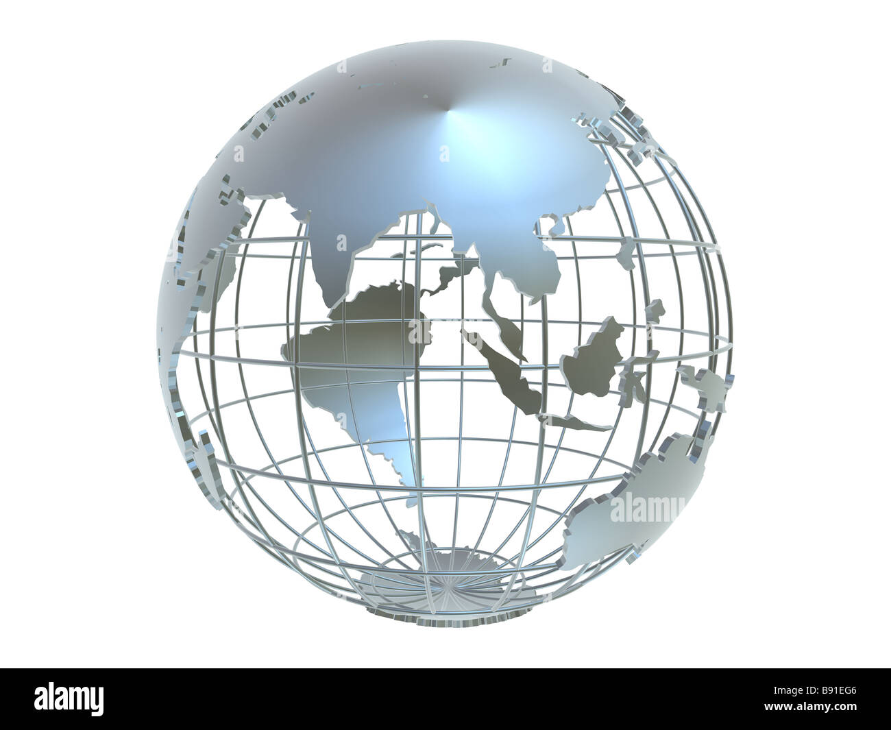 Silver shiny sphere globe hi-res stock photography and images - Alamy